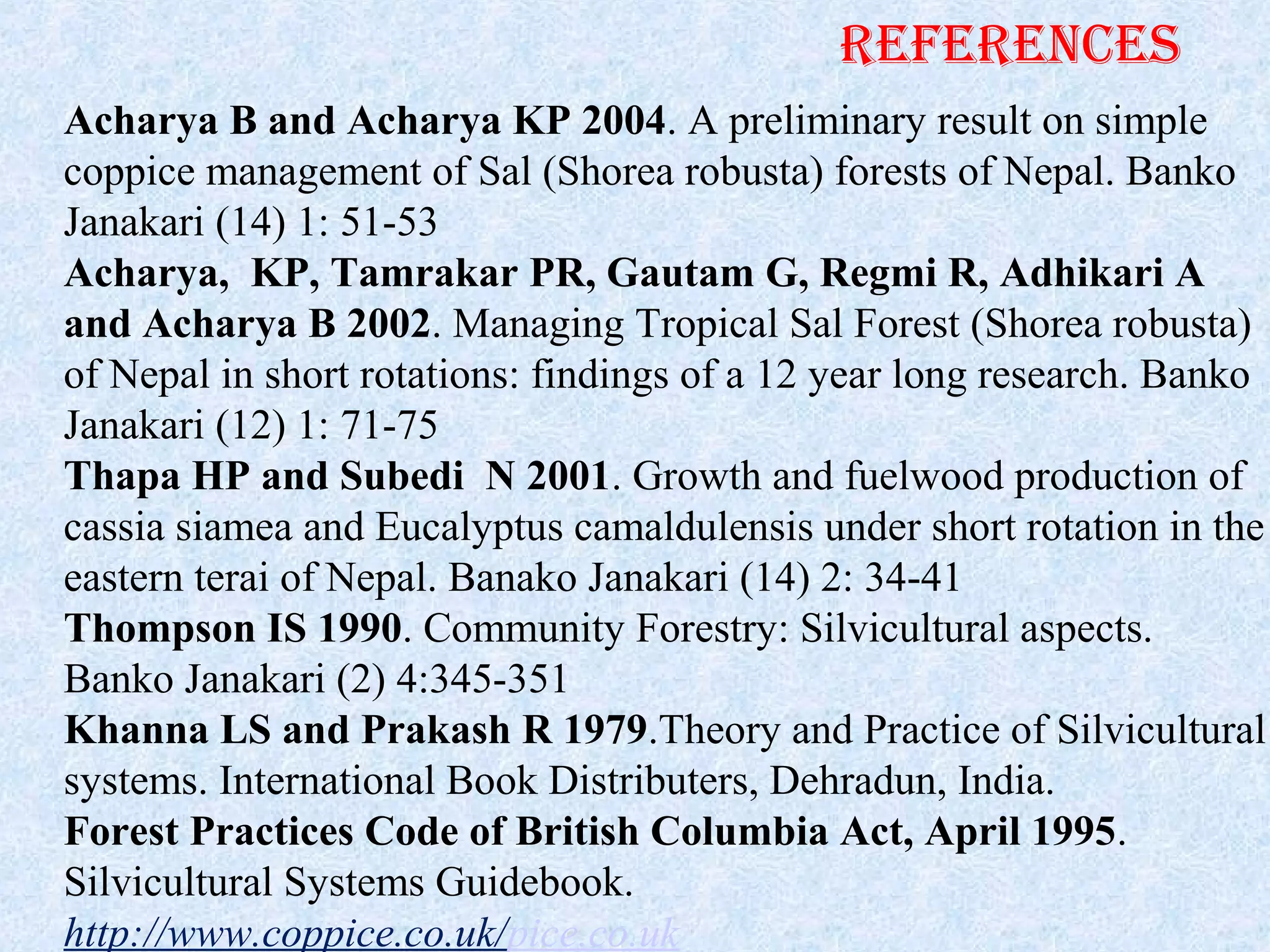 Coppice system sanjay tiwari | PPT