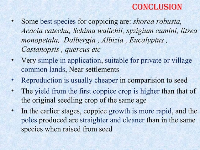 Coppice system sanjay tiwari | PPT