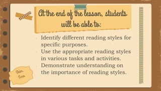 Reading Strategies for Grade 7 Students. | PPTX
