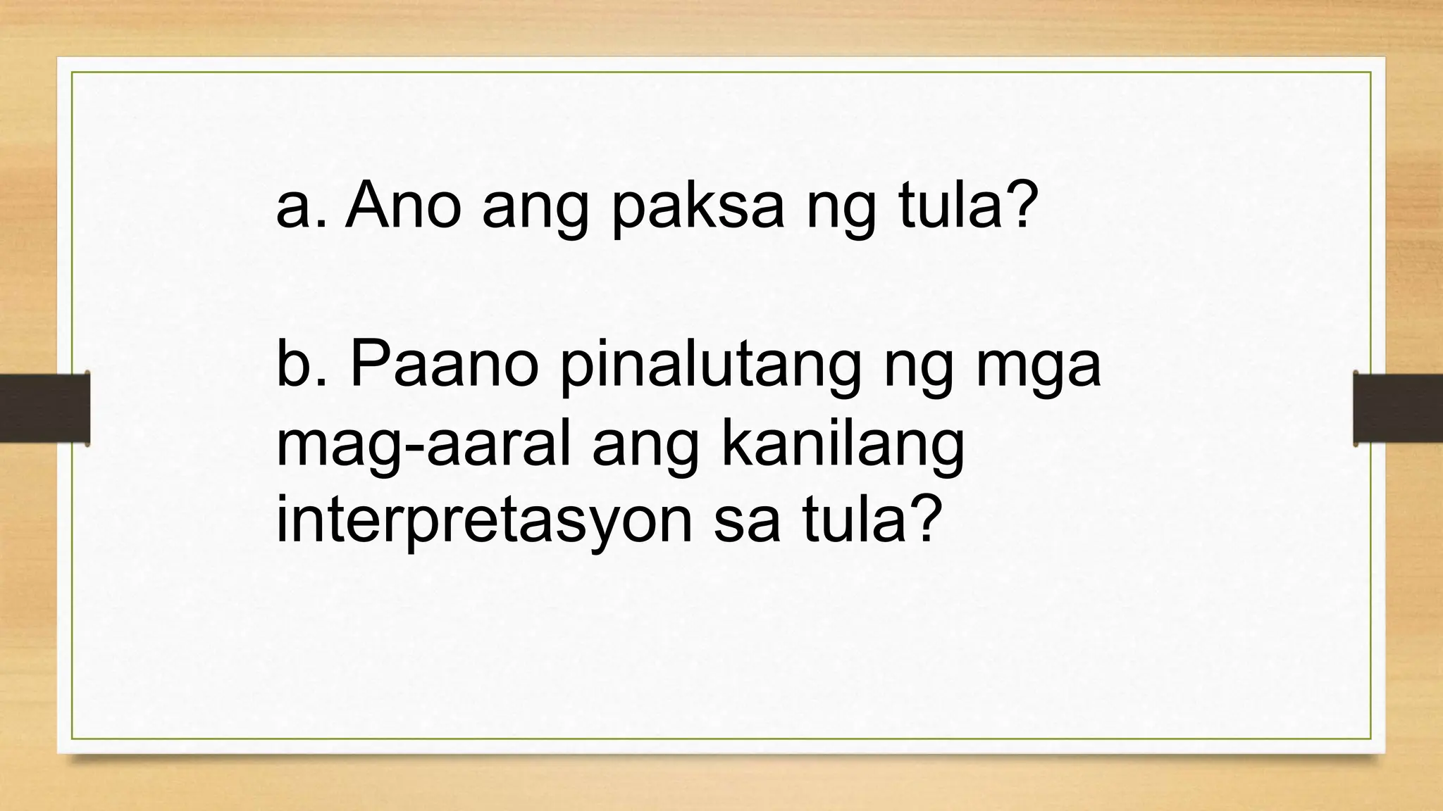 Ang Hele ng Ina sa Kanyang Panganay Tula mula sa Uganda | PPTX
