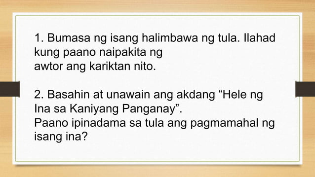 Ang Hele ng Ina sa Kanyang Panganay Tula mula sa Uganda | PPTX