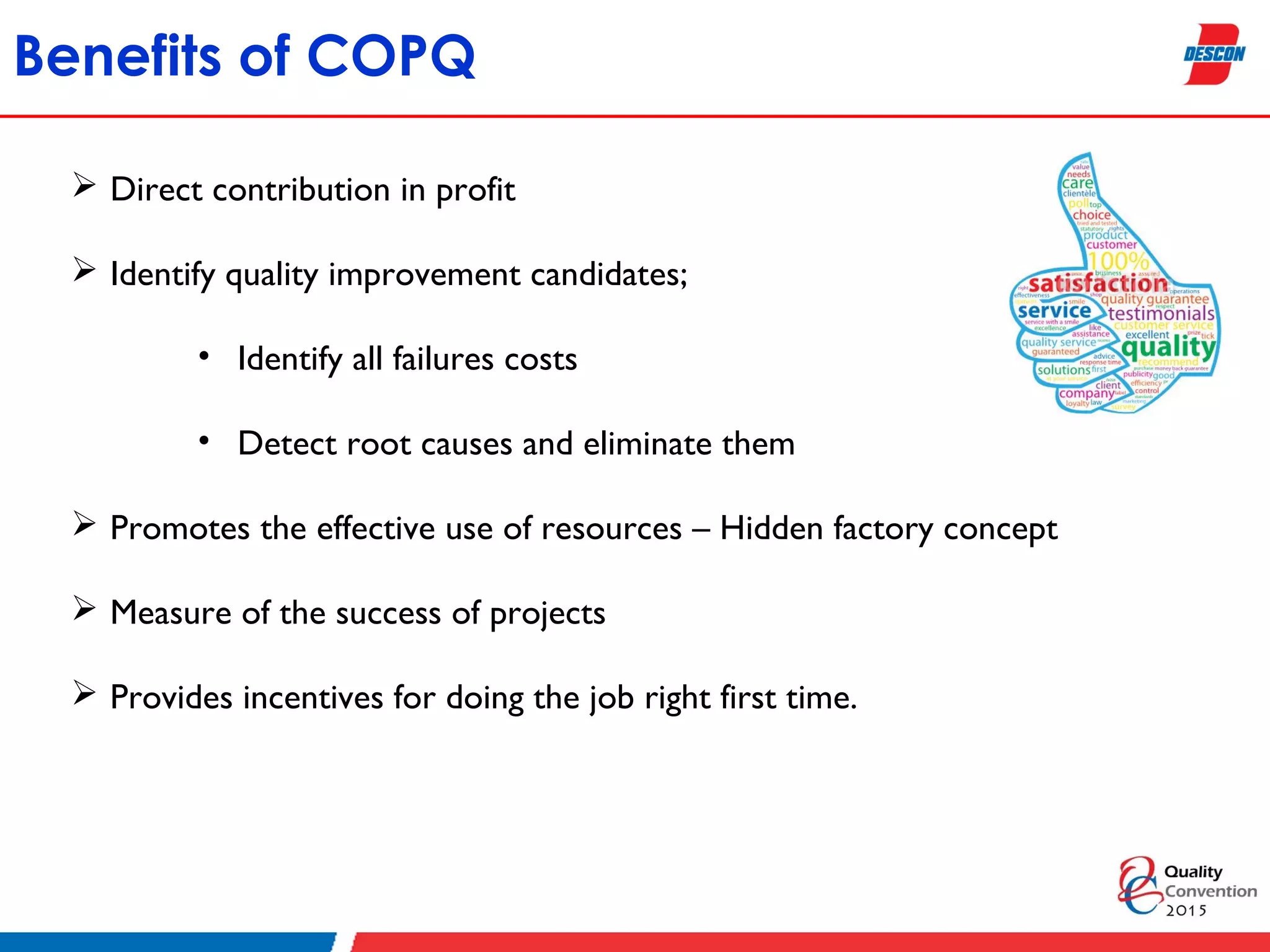 Copq benefits of correct measurement (for slideshare) | PPT