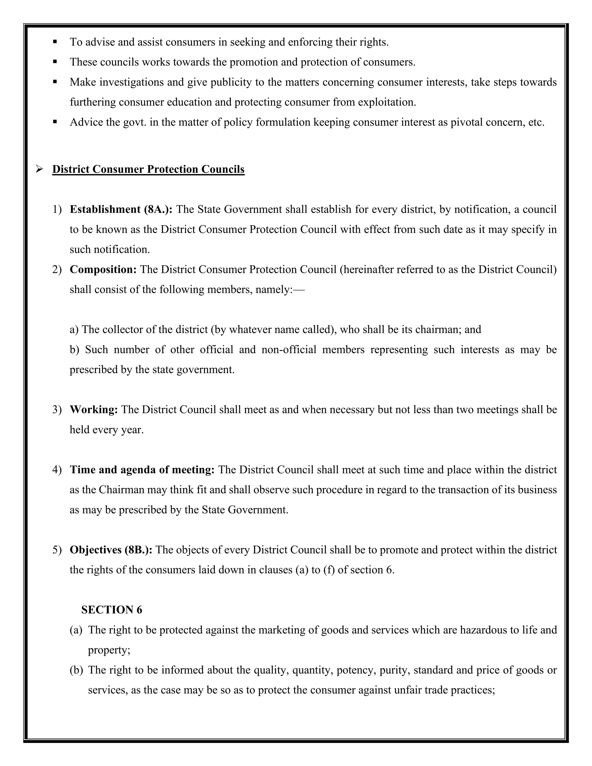 The Consumer Protection Act, 1986 (COPRA) | PDF