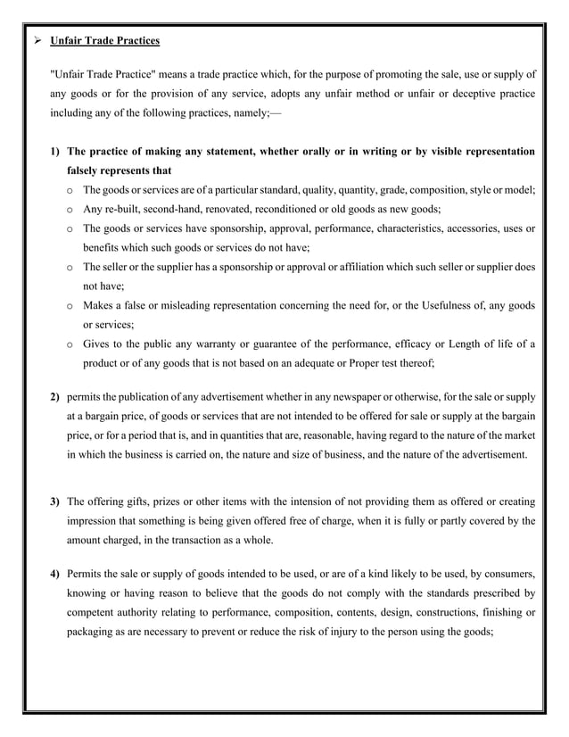 The Consumer Protection Act, 1986 (COPRA) | PDF