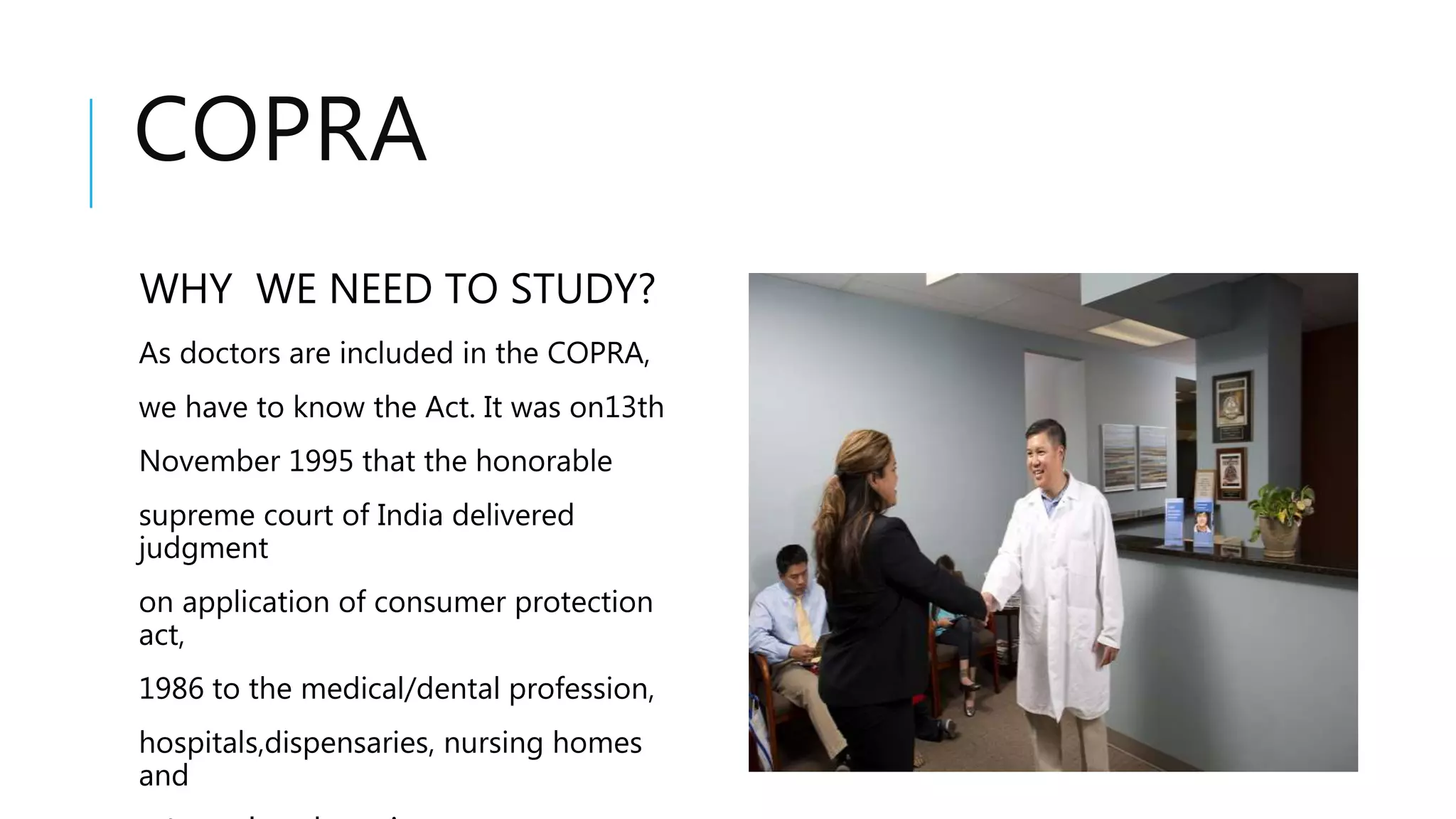 Copra(consumer protection act) public health dentistry | PPTX