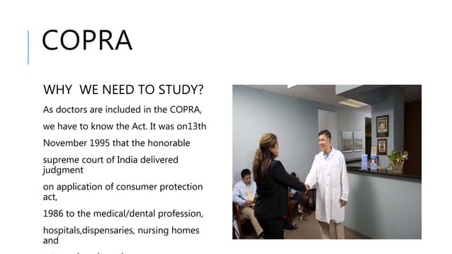Copra(consumer protection act) public health dentistry | PPTX | Legal ...