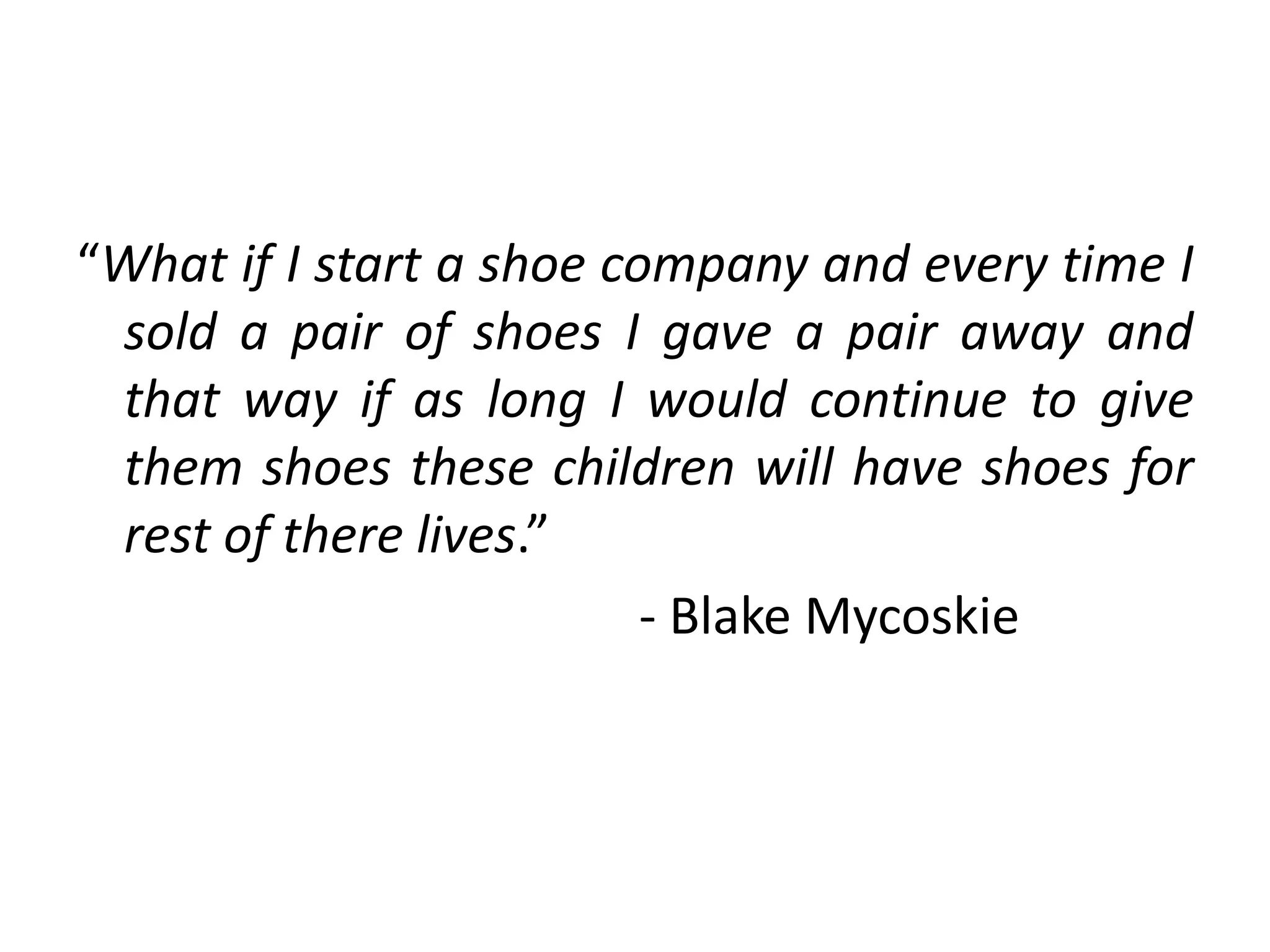 Toms Shoe presentation | PDF