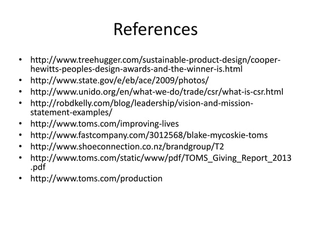 Toms Shoe presentation | PDF