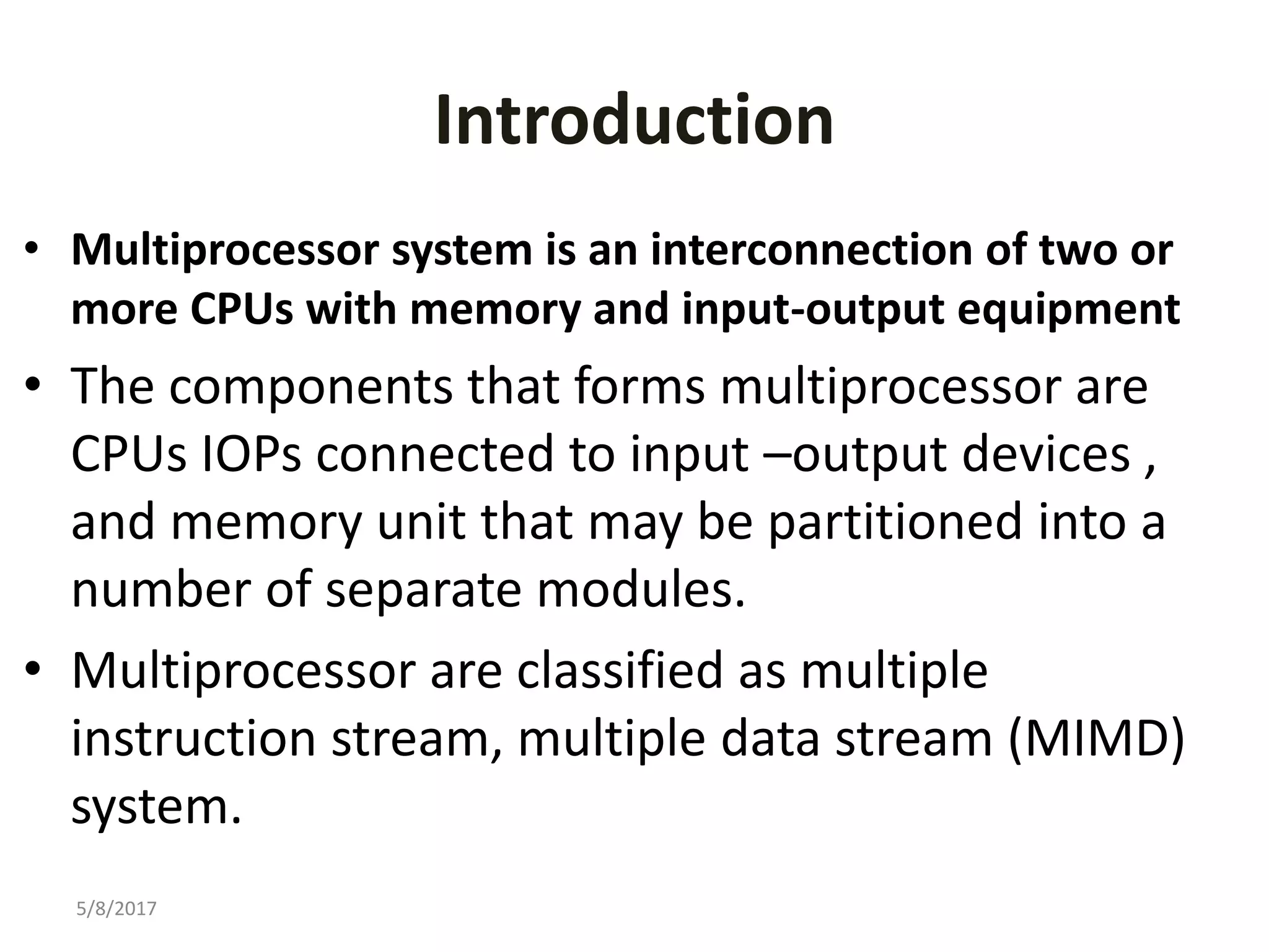Multiprocessor | PPTX