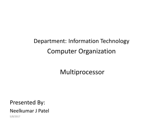 Multiprocessor | PPTX