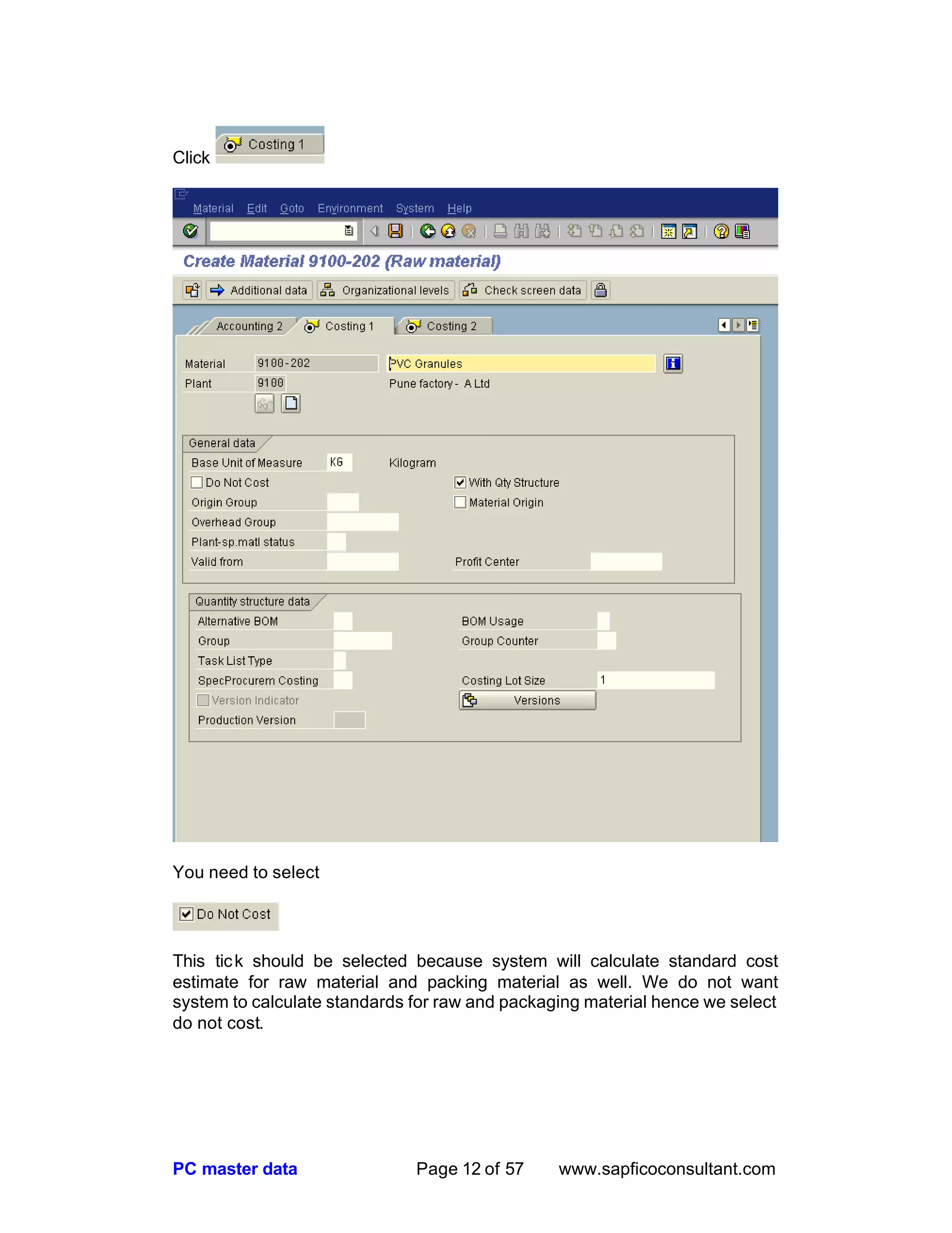 Co product costing master data | PDF