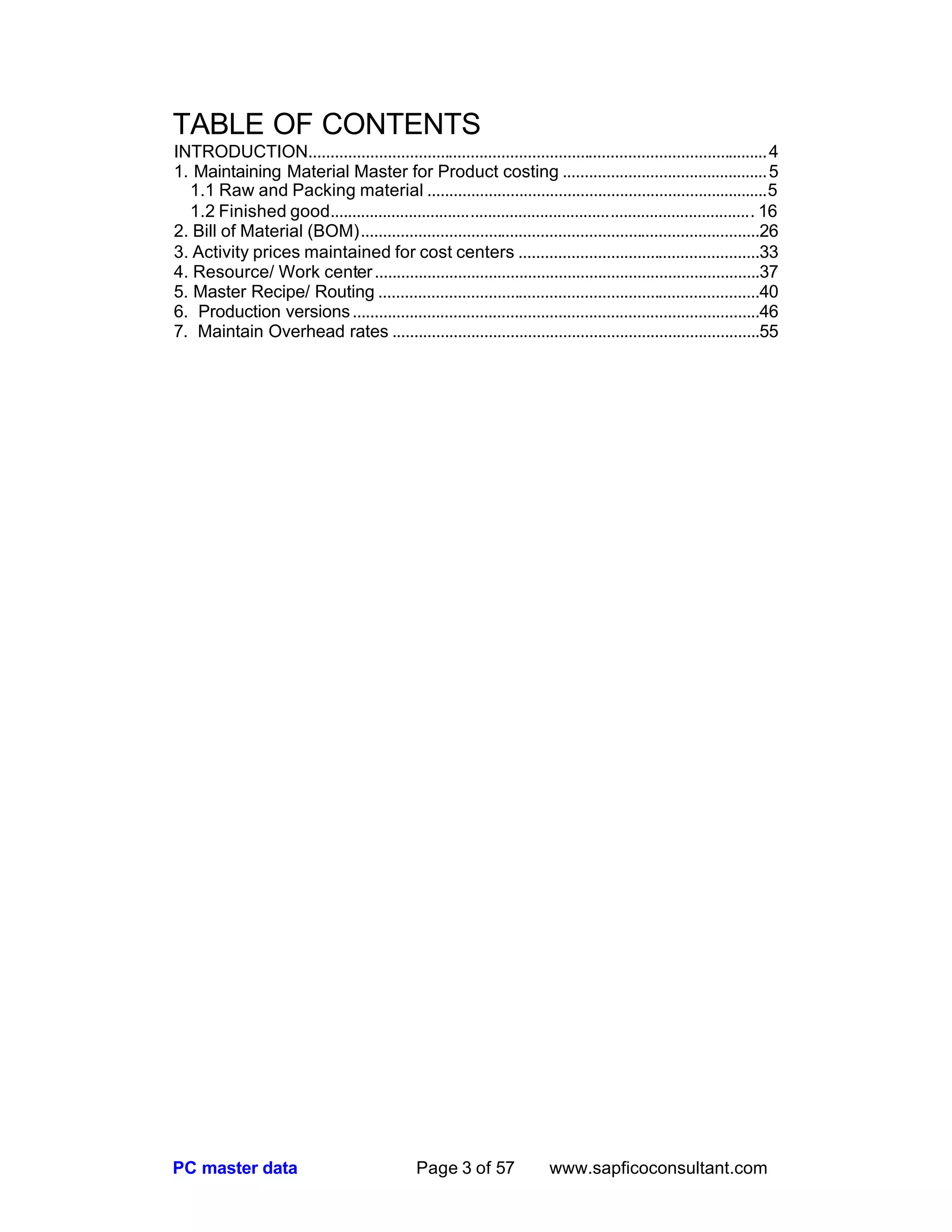 Co product costing master data | PDF