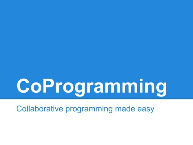 Co programming | PPT