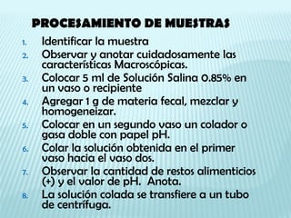 Coprología examen de heces | PPT