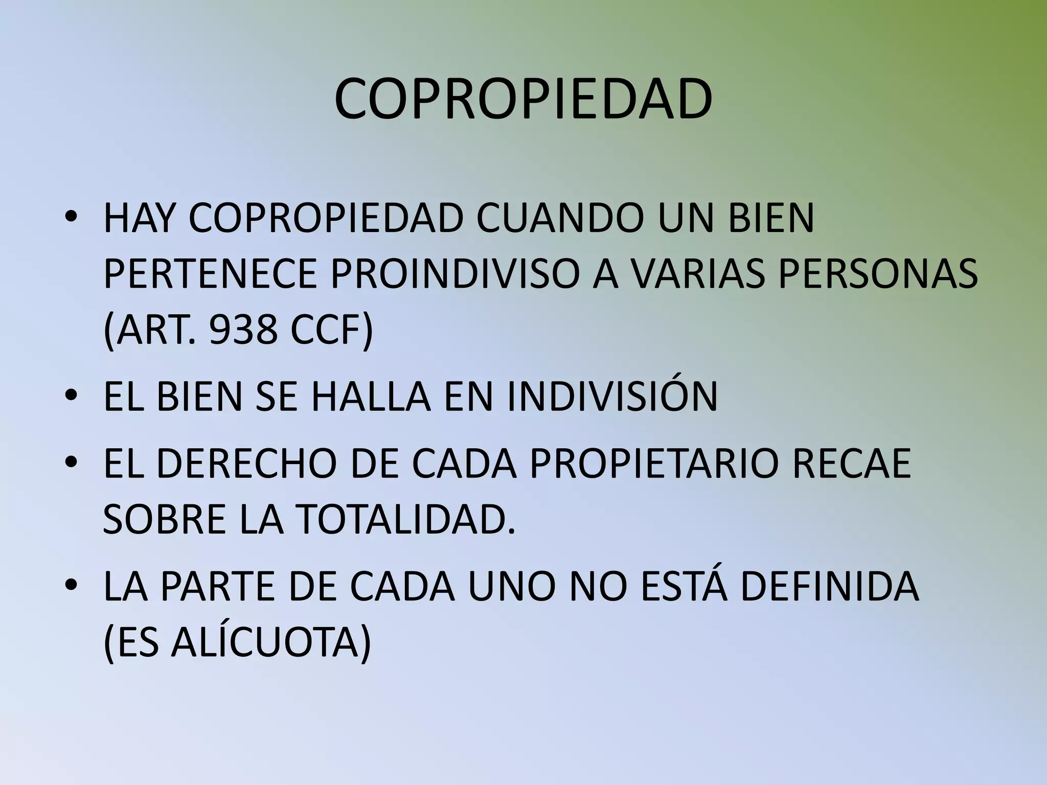 Copropiedad, condominio y tiempo compartido | PPTX