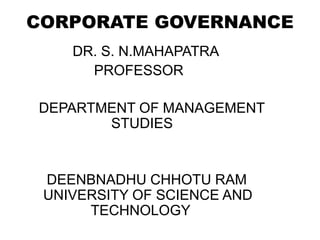 Coprorate governance study material lession 1 | PPT