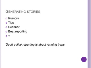 Basic police reporting | PPTX