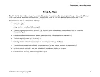 Community of Practice Start-Up Kit | PDF
