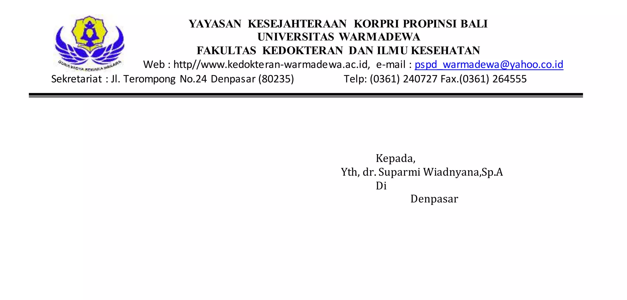 Cop surat | DOCX