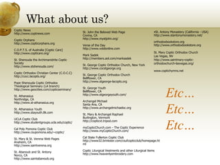 Coptic World.Org Eccyc Presentation | PPT