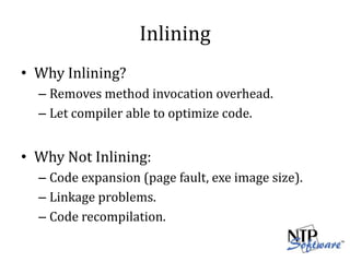 C++ Optimization Tips | PPTX