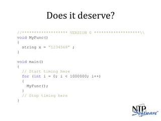 C++ Optimization Tips | PPTX