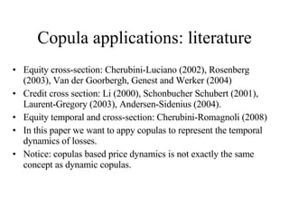Copula-Based Model for the Term Structure of CDO Tranches | PPT