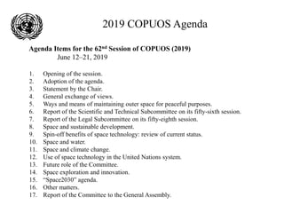 United Nations Committee on the Peaceful Uses of Outer Space | PPTX ...