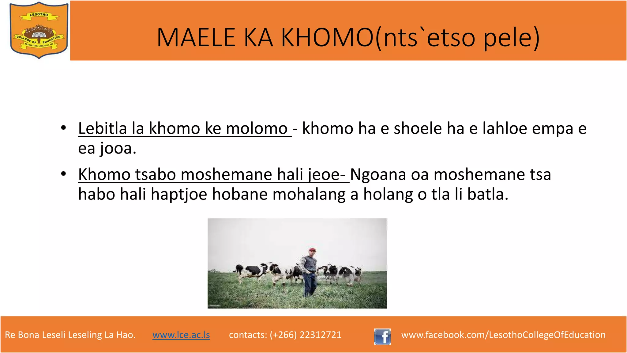 Maele a Sesotho | PPTX