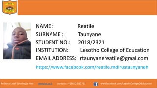 Maele a Sesotho | PPTX