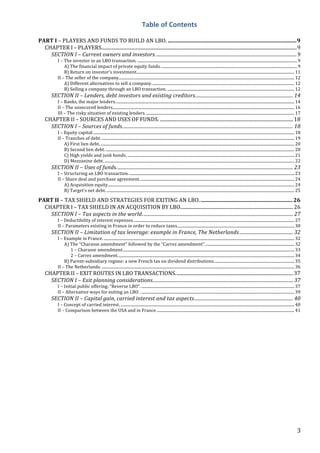 Leveraged-Buyouts; Market mechanism, Tax shield and exiting of an LBO | PDF