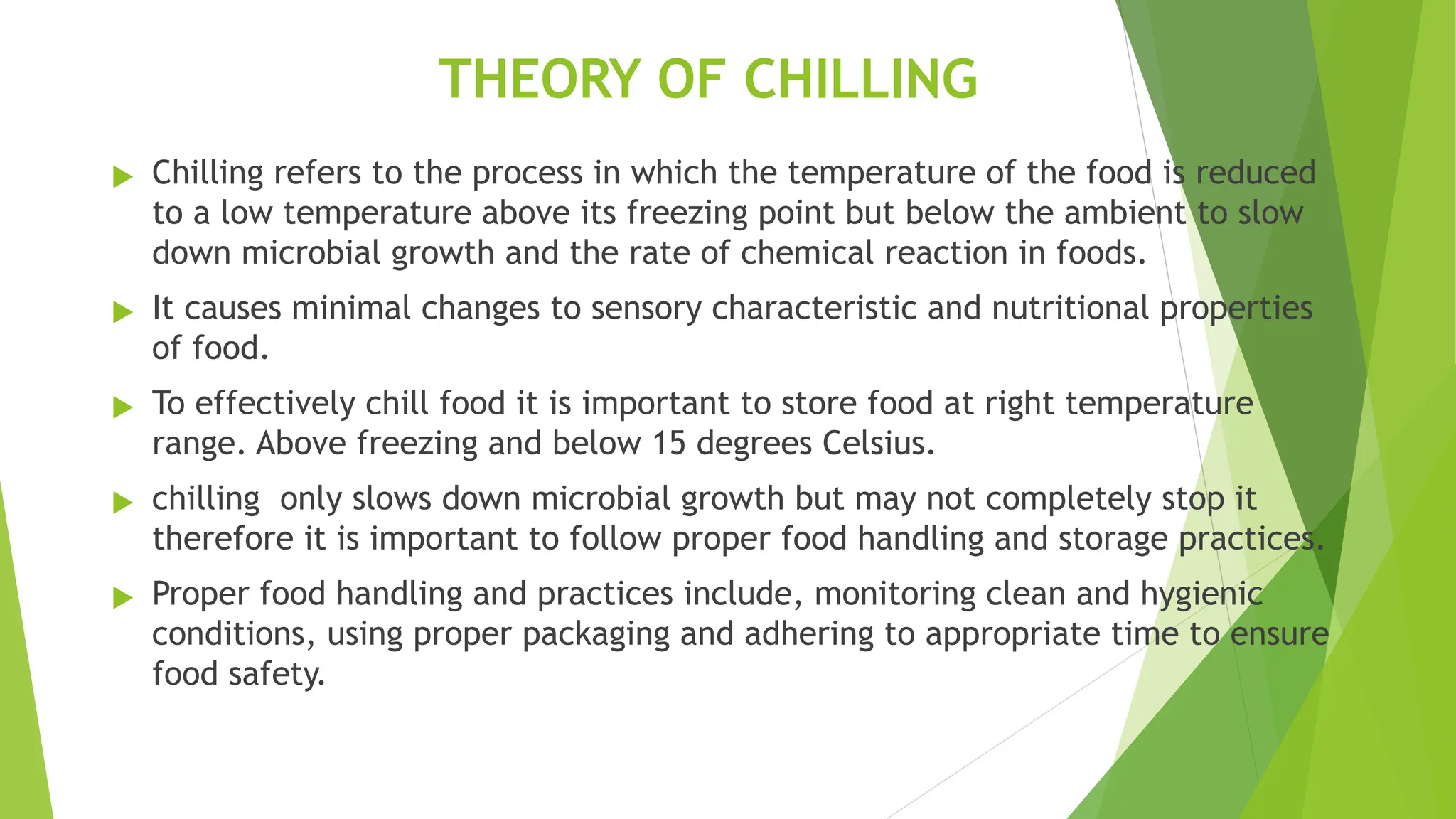 Chilling in food processing and preservation | PDF