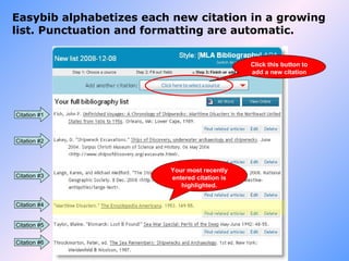 Citing Sources with easybib