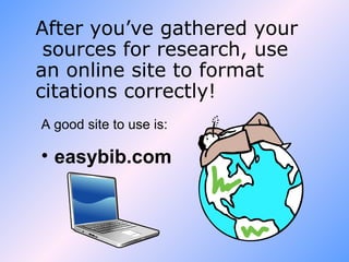 Citing Sources with easybib.com