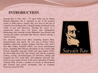 satyajit roy | PPTX