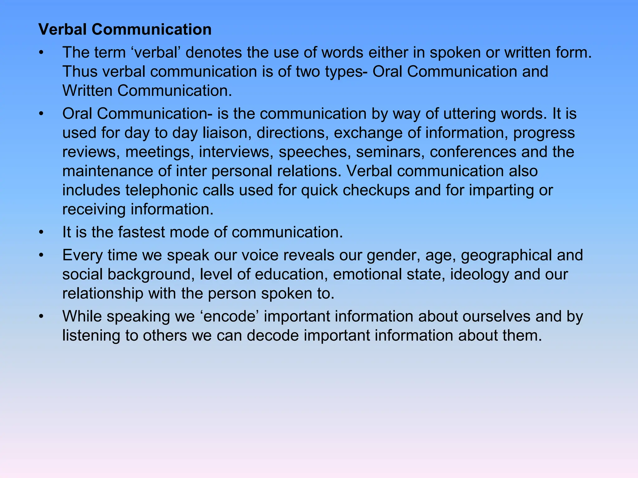 verbal comunication and wriiten communation | PPT