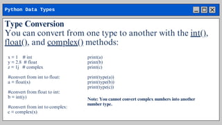 Comprehensive Guide to Python Variables and Data Types for Beginners | PDF