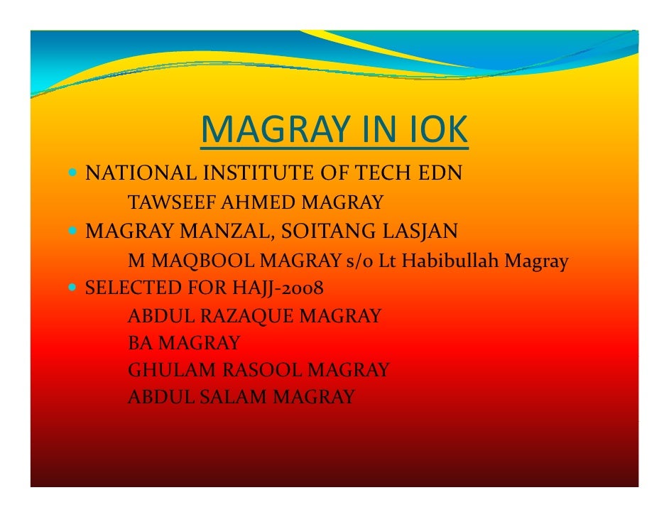 MAGRAY- A MARTIAL KASHMIRI TRIBE/CASTE/RACE | PPT