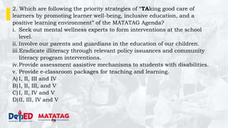 MATATAG AGENDA REVIEW FOR TH OPENING OF CLASSES 2024-2025 | PPTX
