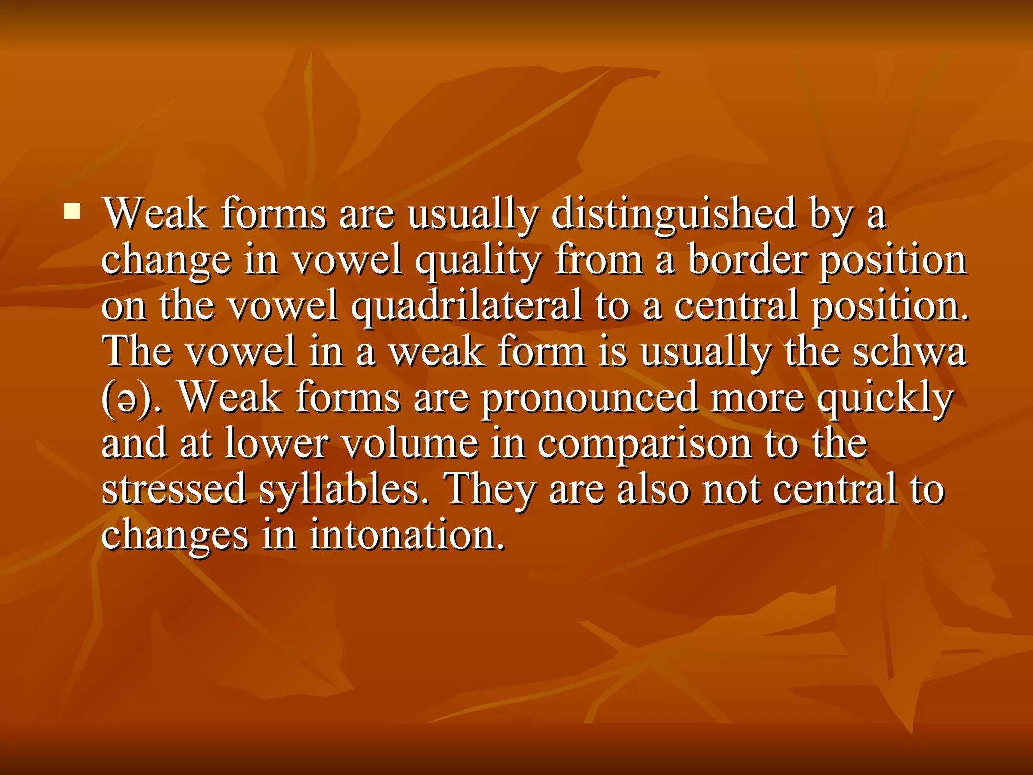 Copy Of Presentation On Weak Syllables | PPT