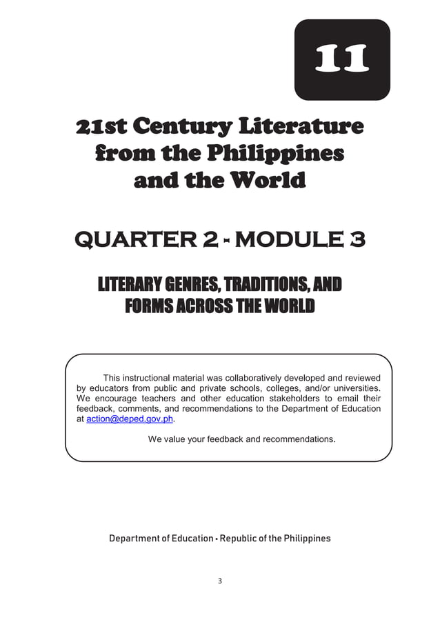 21st-Century-Literature-from-the-Philippines11_q2_m3_Literary-Genres ...