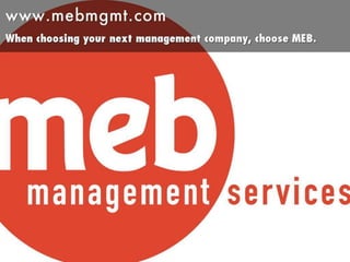 The Story of MEB Management Services | PPT