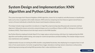 face recognition system based attendance presentation | PPT