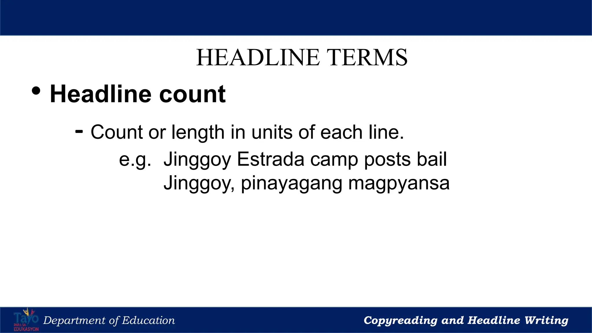 Copy-reading-headline-writing (training guide) | PPT