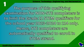 Copy-STEM Qualifying Exam Guidelines.pptx | Educational Assessment ...