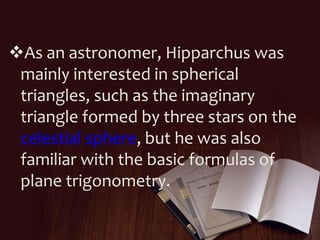 Hipparchus Trigonometry