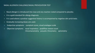 MANAGEMENT OF ALLERGIC RHINITIS | PPTX