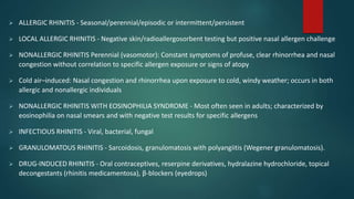 MANAGEMENT OF ALLERGIC RHINITIS | PPTX