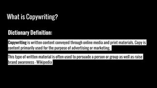 Copywriting 101 | PPT