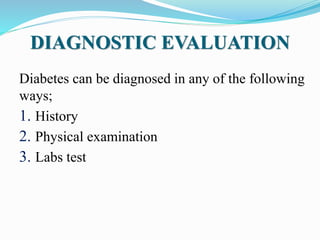 diabetes mellitus presentation | PPTX